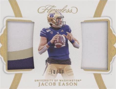 2020 Panini Flawless Collegiate Rookie Dual Patches Gold 15 Jacob