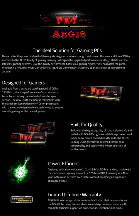 G Skill 16gb 1x16gb F4 3200c16s 16gis Aegis 3200mhz Cl16 Ddr4 Ram Au