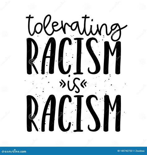 Racism Wrong Lovely Slogan Against Discrimination Cartoon Vector
