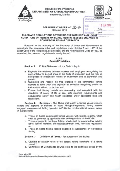 DOLE Issuances Batang Malaya