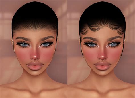 IMVU Baby Hair Bundle Full Mesh FREE Opacity Maps Sleek Baby Hair Xmf Format Highest