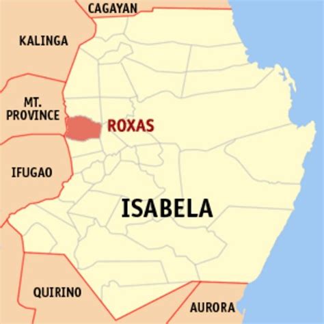 Map Of Isabela Showing The Location Of Roxas Isabela Cagayan Map