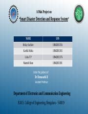 Smart Disaster Detection And Response System Early Alerts Course Hero