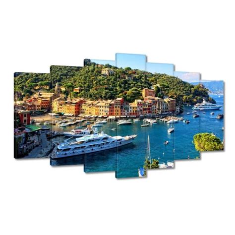 Obraz 140x80cm Piękne Jachty W Porcie Liguria We Włoszech Zesmakiem