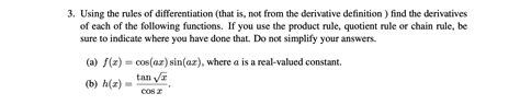 Solved Using The Rules Of Differentiation That Is Not Chegg Com