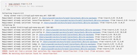 How To Install Trax On Macbook M1 NLP With Sequence Models