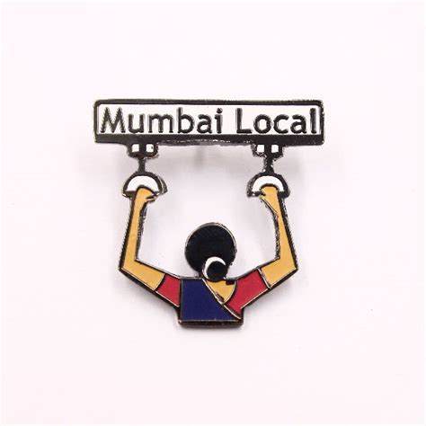The Mumbai Local Lapel Pin Customized For Clothing Feature Durable Fine Finished Glossy