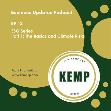 Podcast Esg Series Part 1 The Basics And Climate Risks