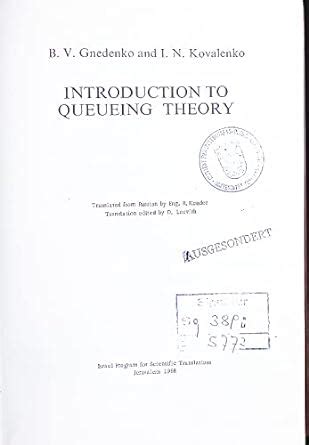 Introduction To Queueing Theory Gnedenko Boris Vladimirovich Amazon