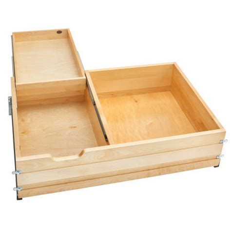 REV A SHELF INC Tiered Deep Drawer With Soft Close Slides Maple Rev A Shelf WTCDD HSC