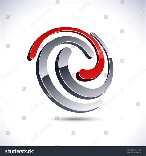 Abstract Modern 3d Swirl Logo Vector Stock Vector Royalty Free