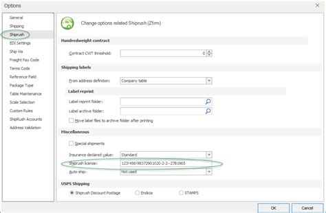 Updating Shiprush License Code