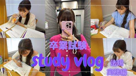 【study Vlog】 薬学生の卒業試験 法規・実務編🐥 地獄の日々からの脱却 Youtube