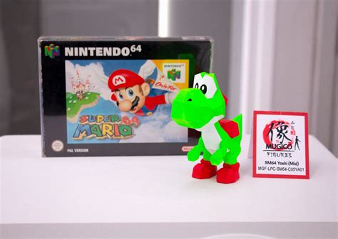 SUPER MARIO 64 I 05 Yoshi Figure Mid Size SM64 1996 Etsy
