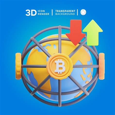 Premium Psd Bitcoin Network World 3d Illustration Rendering