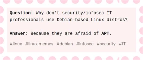 Nixcraft 🐧 On Twitter Debian Linux Security Pros 😂