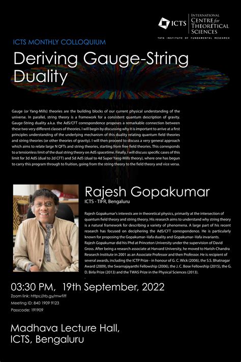 Deriving Gauge String Duality Icts