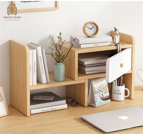 ชั้นวางของบนโต๊ะทำงาน ชั้นวางของบนโต๊ะไม้ Good Mood สไตลล์ Minimal Wangtangdecor