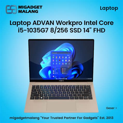 Jual Laptop ADVAN Workpro Intel Core I5 1035G7 8 256 SSD 14 FHD Shopee Indonesia