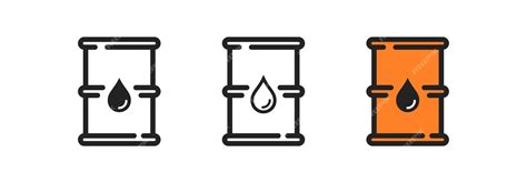 Premium Vector Oil Drum Container Outline Icon Barrel With Crude Oil