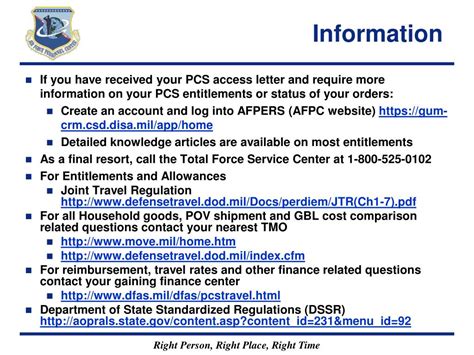Ppt Non Foreign Oconus To Conus Civilian Pcs Briefing Powerpoint Presentation Id 650439