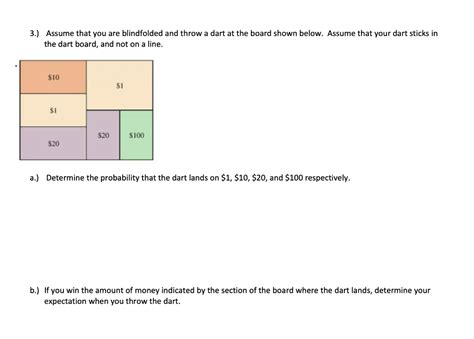 Solved 3 Assume That You Are Blindfolded And Throw A Dart Chegg Com