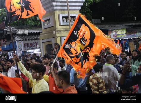 Indian Devotees Take Part In A Religious Procession To Mark The Ram