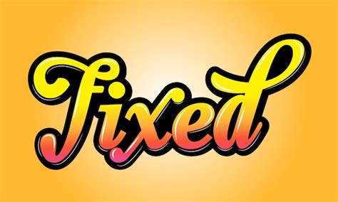 Premium Vector Fixed Text Effect Template With 3d Style Use For Logo
