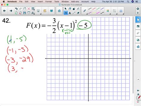 Solvedsketch The Graph Of Each Quadratic Function Label The Vertex