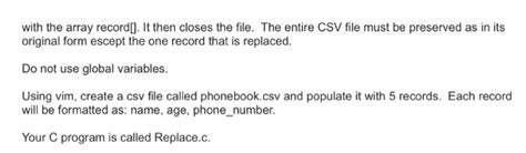 Solved Files And Pointe A Csv File Comma Separated Vector