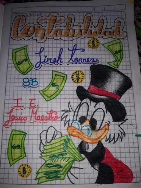 Portada de cuaderno contabilidad tío rico Mac pato en 2025 Caratulas