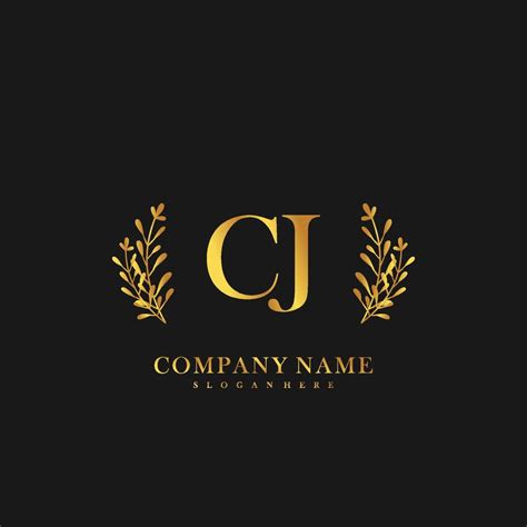 Cj Initial Beauty Floral Logo Template 22574184 Vector Art At Vecteezy
