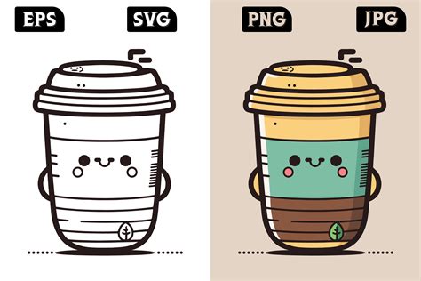 Coffee Cup Logo Design Cute Coffee Cup Graphic By Art Merch X