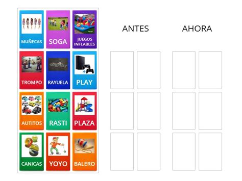 Juegos De Antes Y Ahora Classificação Em Grupos
