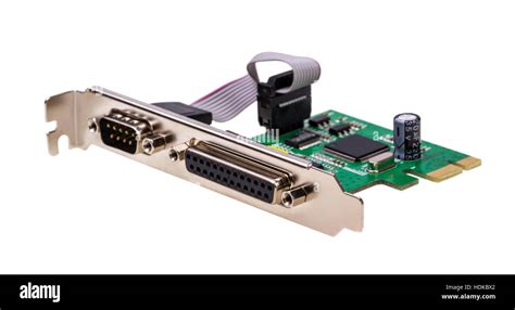 Computer Digital Input Output Port Card Isolated On White Background Stock Photo Alamy