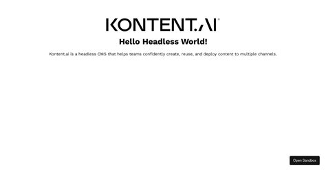 Display Content From Kontent Ai With Strongly Typed Models Codesandbox