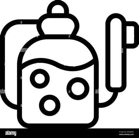 Spraying Pesticide Equipment Icon Outline Vector Compressor Pump