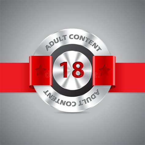 Adult Content Warning Badge Stock Vector Illustration Of Eroticism Club 42726338