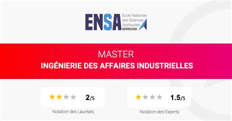 master en ingénierie d affaire industrielle ensa berrechid