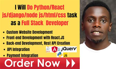 Do Python React Js Django Nodejs Php Css Html Website As A Full Stack