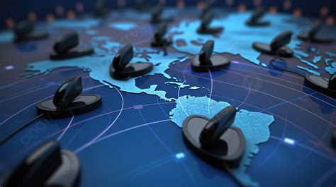 Multinational Business Networking D Rendering Of Global Conference