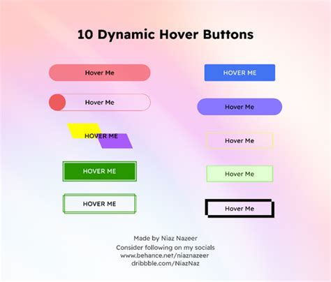10 Dynamic Hover Buttons Figma