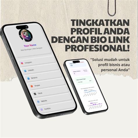 Jual Bio Link Mirip Linktree Dashboard Interaktif And Statistik