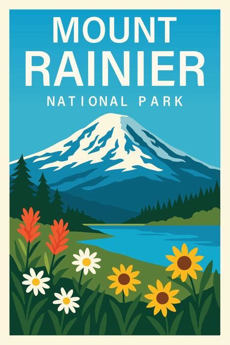Mount Rainier Vector Art Icons And Graphics For Free Download