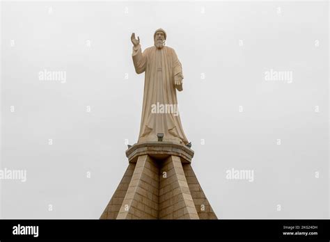 Saint Charbel Statue In Bekaa Kafra His Native Village In Lebanon