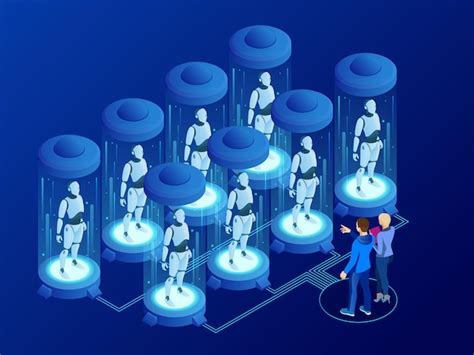 Premium Vector Isometric Artificial Intelligence In Robots