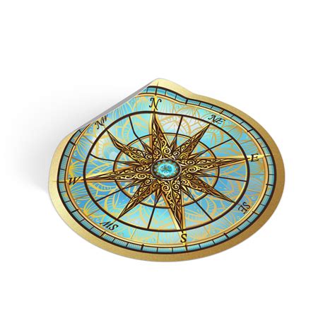 Compass Sticker Waterproof Vinyl Sticker Directional Sticker For Cup