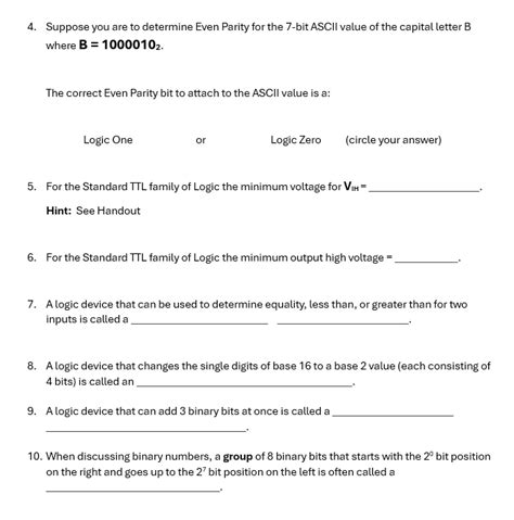 Solved 4 Suppose You Are To Determine Even Parity For The Chegg Com