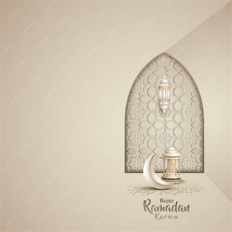 Premium Vector Islamic Greeting Ramadan Kareem Card Design Background