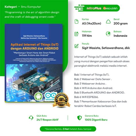 Jual Buku Aplikasi Internet Of Things Iot Dengan Arduino Dan